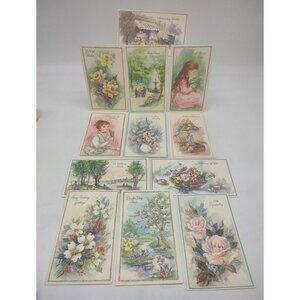 Office | 12 Vtg 196s Coronation Box Greeting Card Parchment Glitter Usa ...